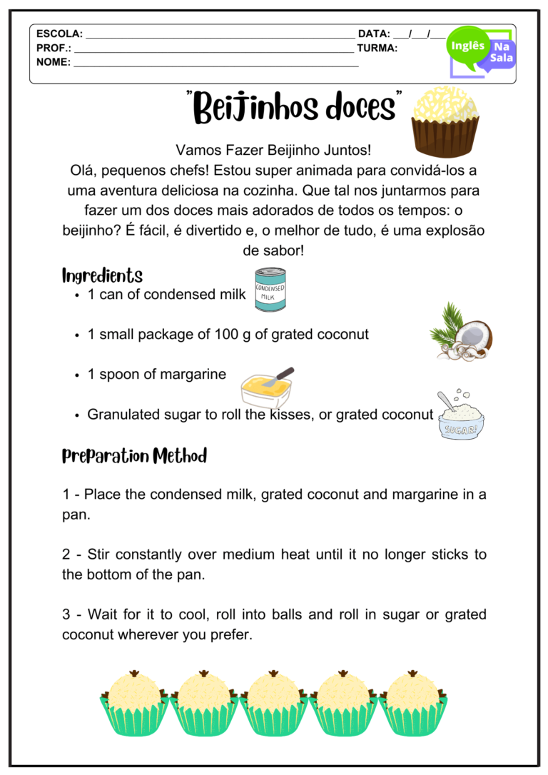 Comidas em inglês Atividades Criativas para Dominar o Vocabulário de ...