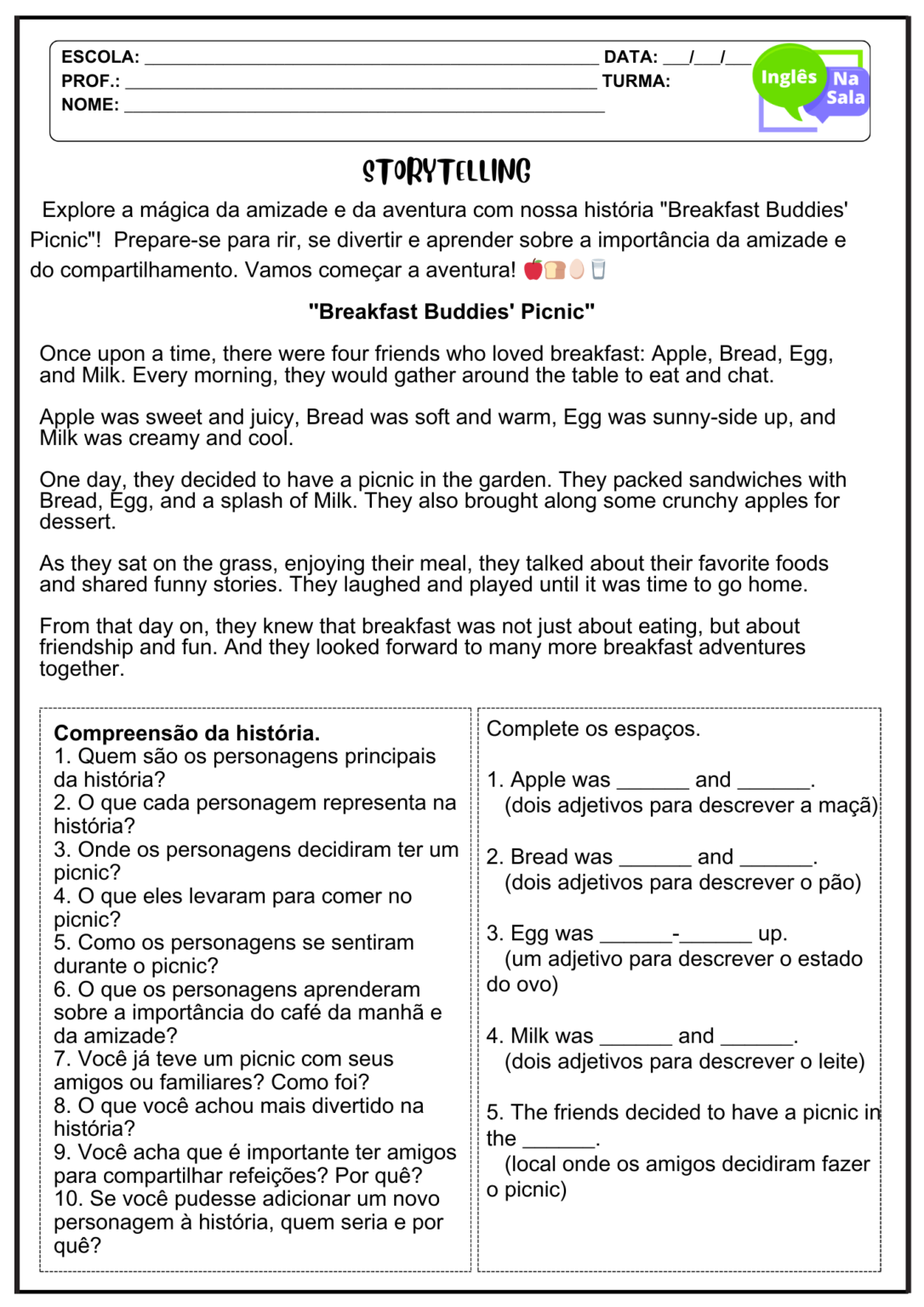 Comidas em inglês Atividades Criativas para Dominar o Vocabulário de ...