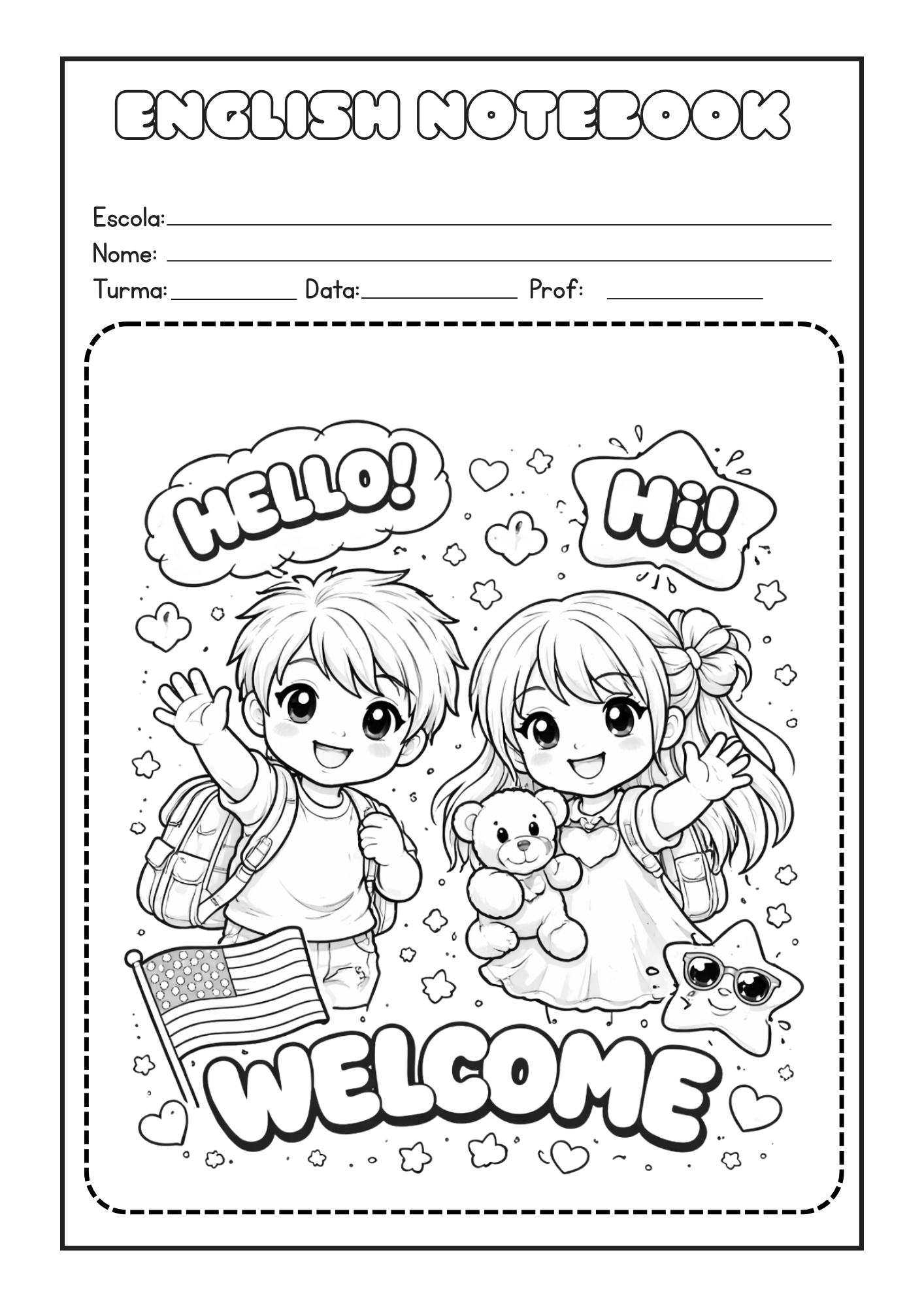 Capas Para Cadernos de Inglês